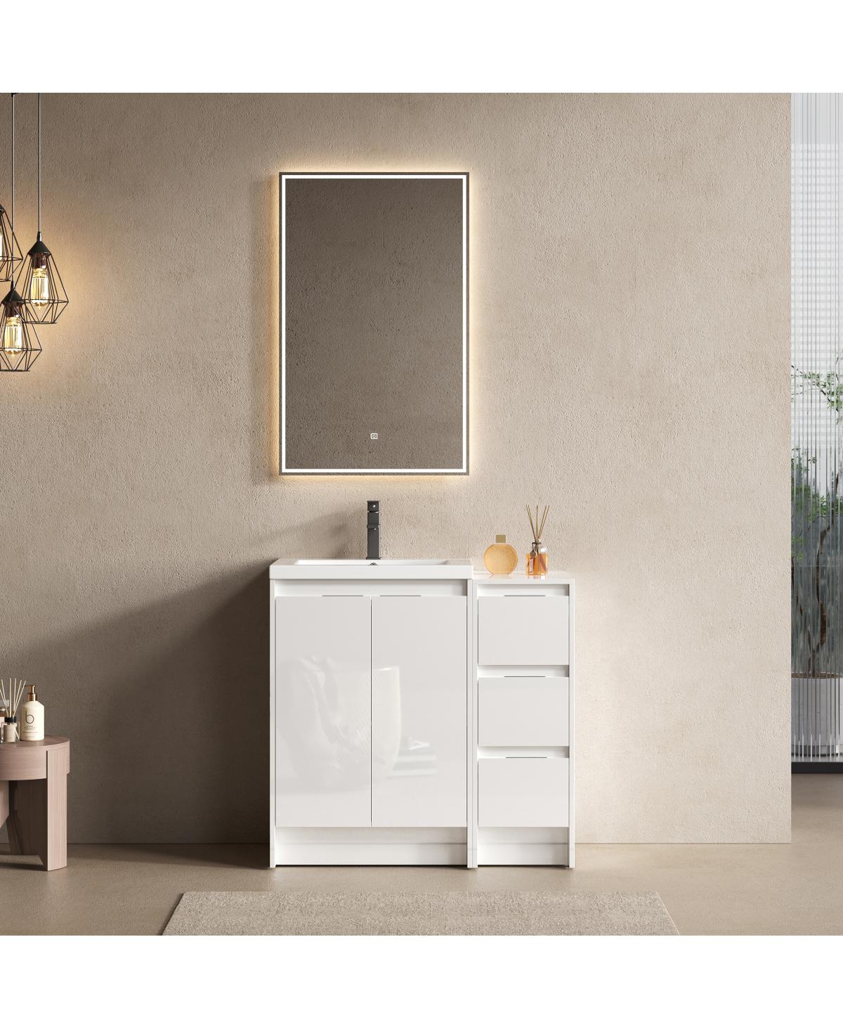 Click here for Sillysis 35.4 Inch Freestanding Bathroom Vanity wi... prices