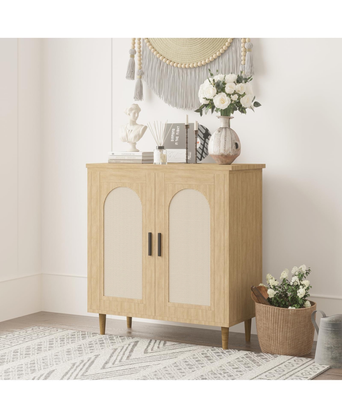 Click here for homfan Compact Rattan Buffet Sideboard Cabinet Sin... prices