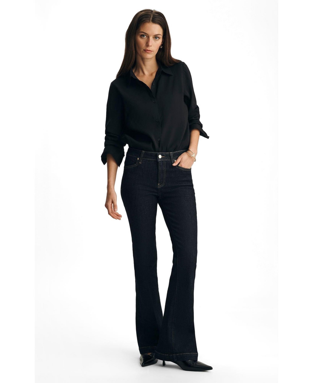 Click here for Mavi Jeans Womens Sydney High Rise Flare Jeans - D... prices