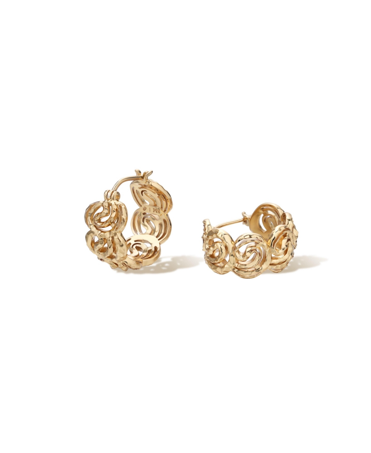 Click here for Retro Chic Mono Spiral Earrings - Gold prices