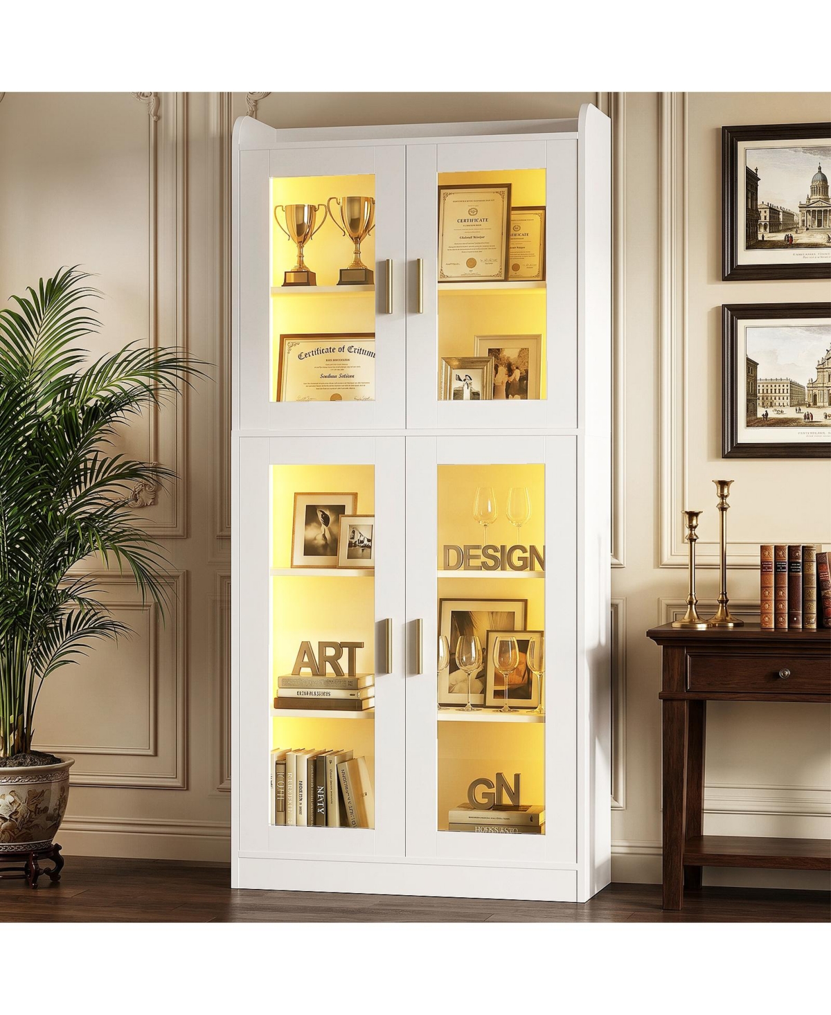 Click here for Aheaplus 5-Tier Tall Display Bookcase with Shelves... prices