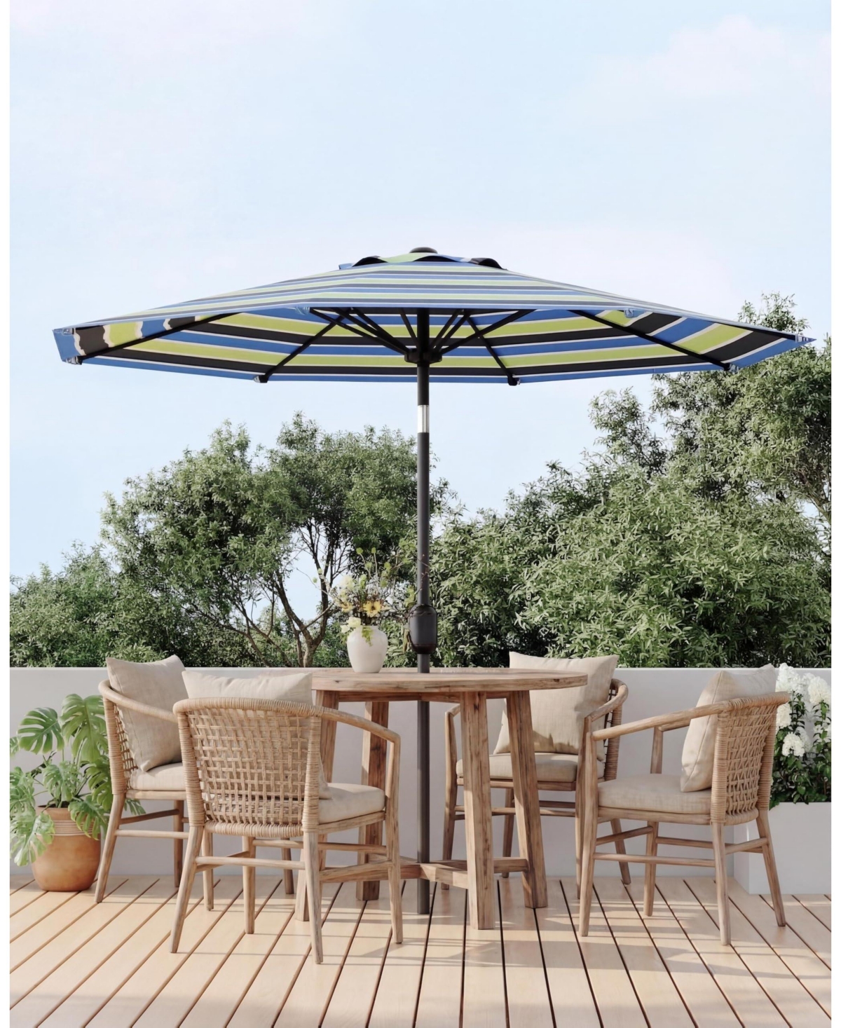 Click here for homfan 9Feet Outdoor Patio Umbrella  Windproof And... prices