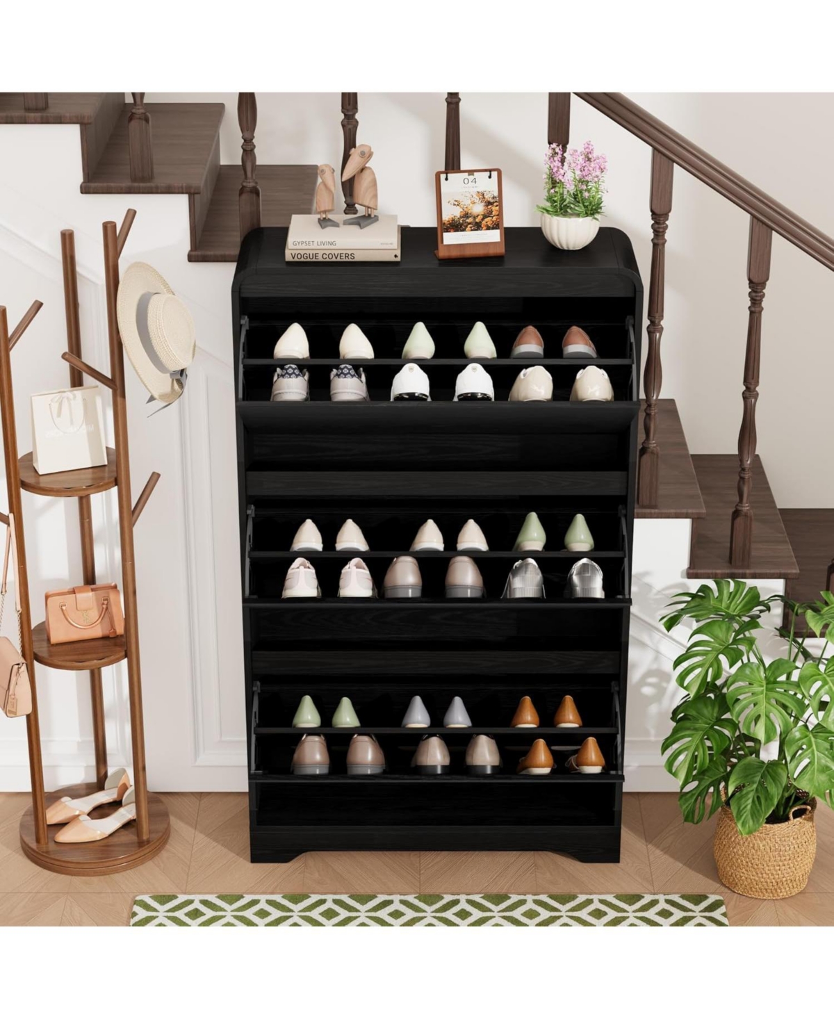 Click here for Homfan Narrow Shoe Cabinet - 3 Flip Drawers  Frees... prices