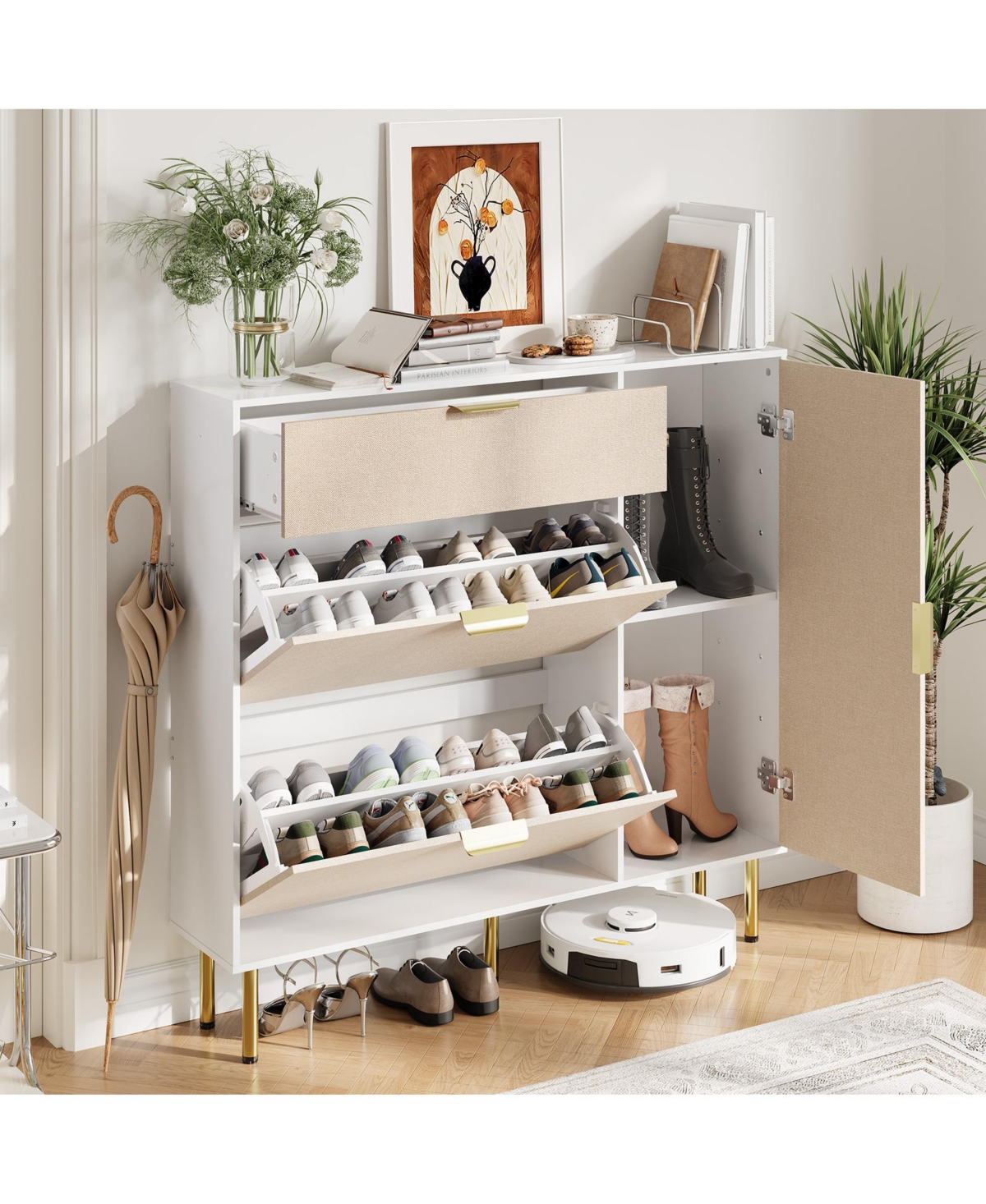 Click here for Homfan Shoe Storage 2 Flip Drawers  1 Drawer  1 Si... prices