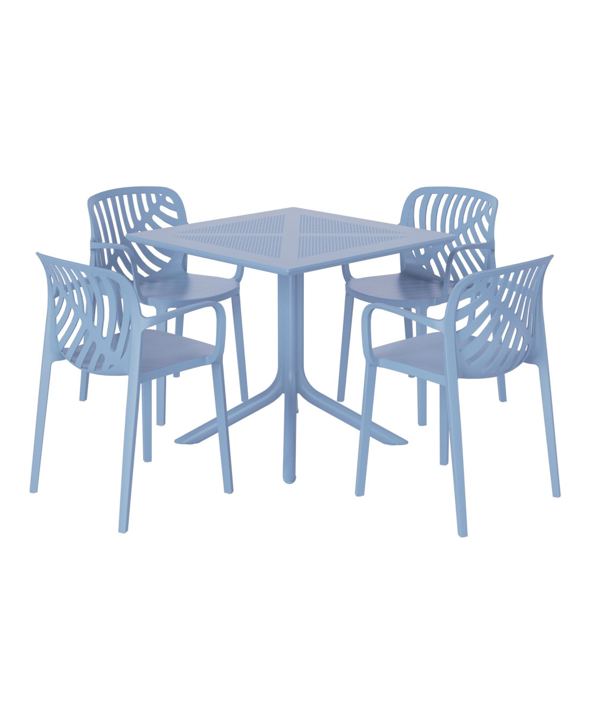 Click here for 5-Piece Outdoor Resin Square Patio Dining Table Se... prices
