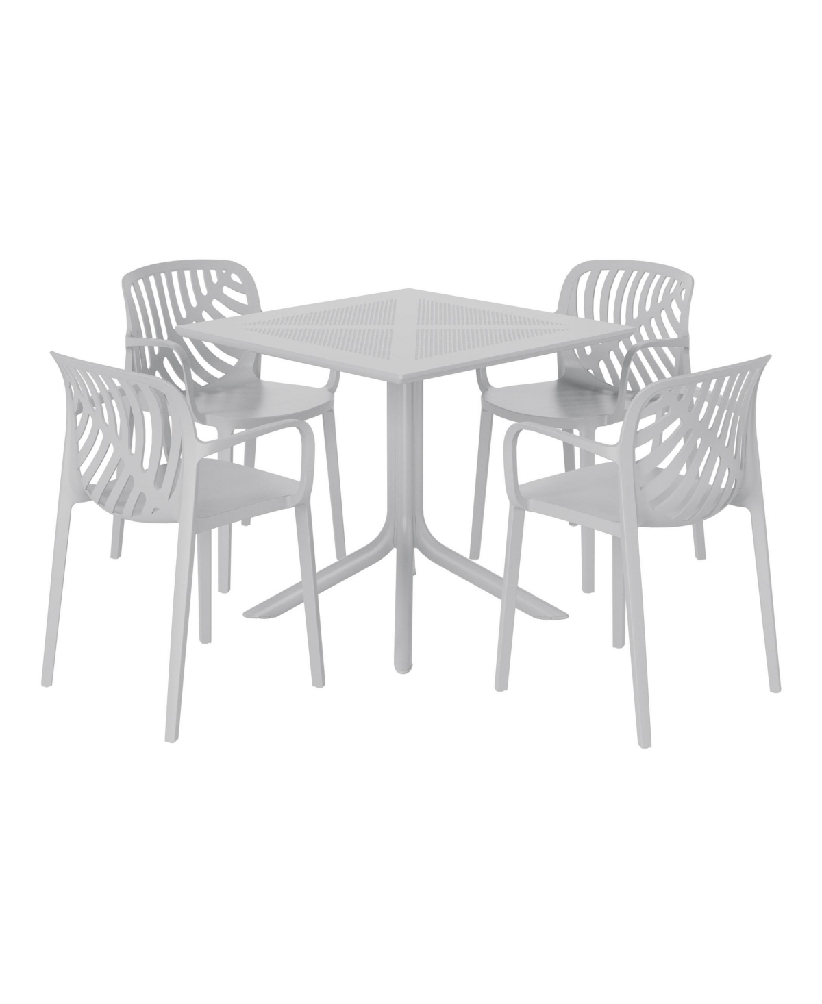 Click here for 5-Piece Outdoor Resin Square Patio Dining Table Se... prices