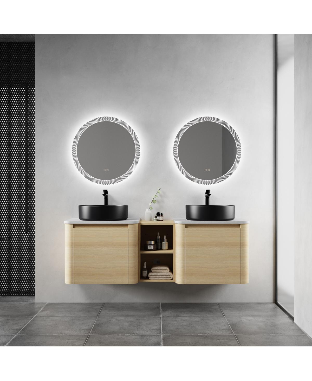Click here for Sillysis 59 Inch Wall Mounted Double Bathroom Vani... prices