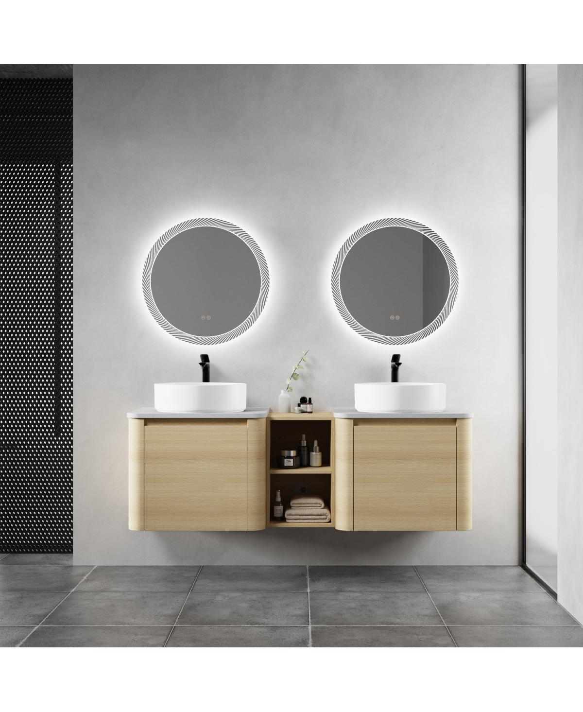 Click here for Sillysis 59 Inch Wall Mounted Double Bathroom Vani... prices