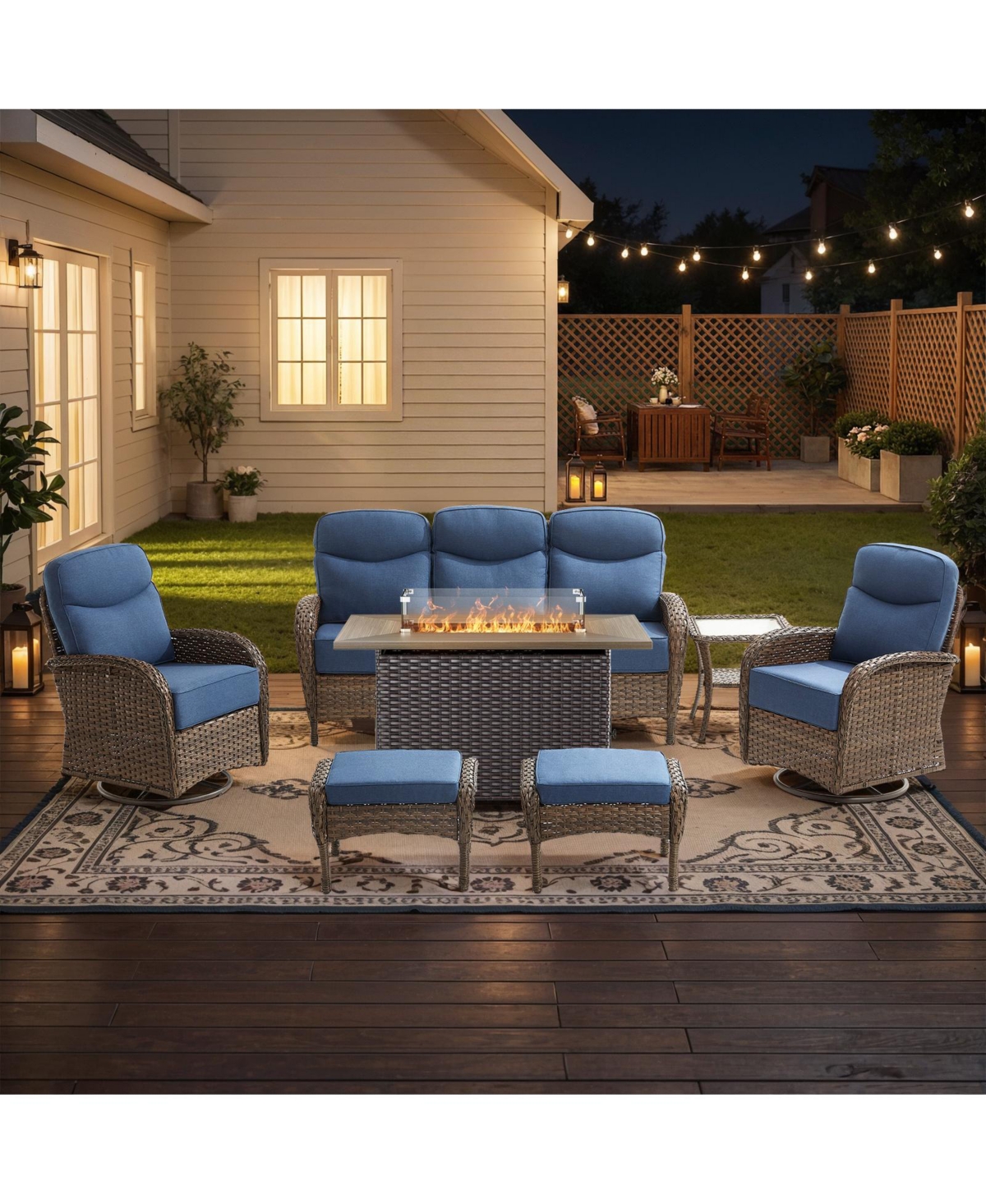Click here for Pocassy 7pieces Patio Furniture Set with 6-inch Th... prices