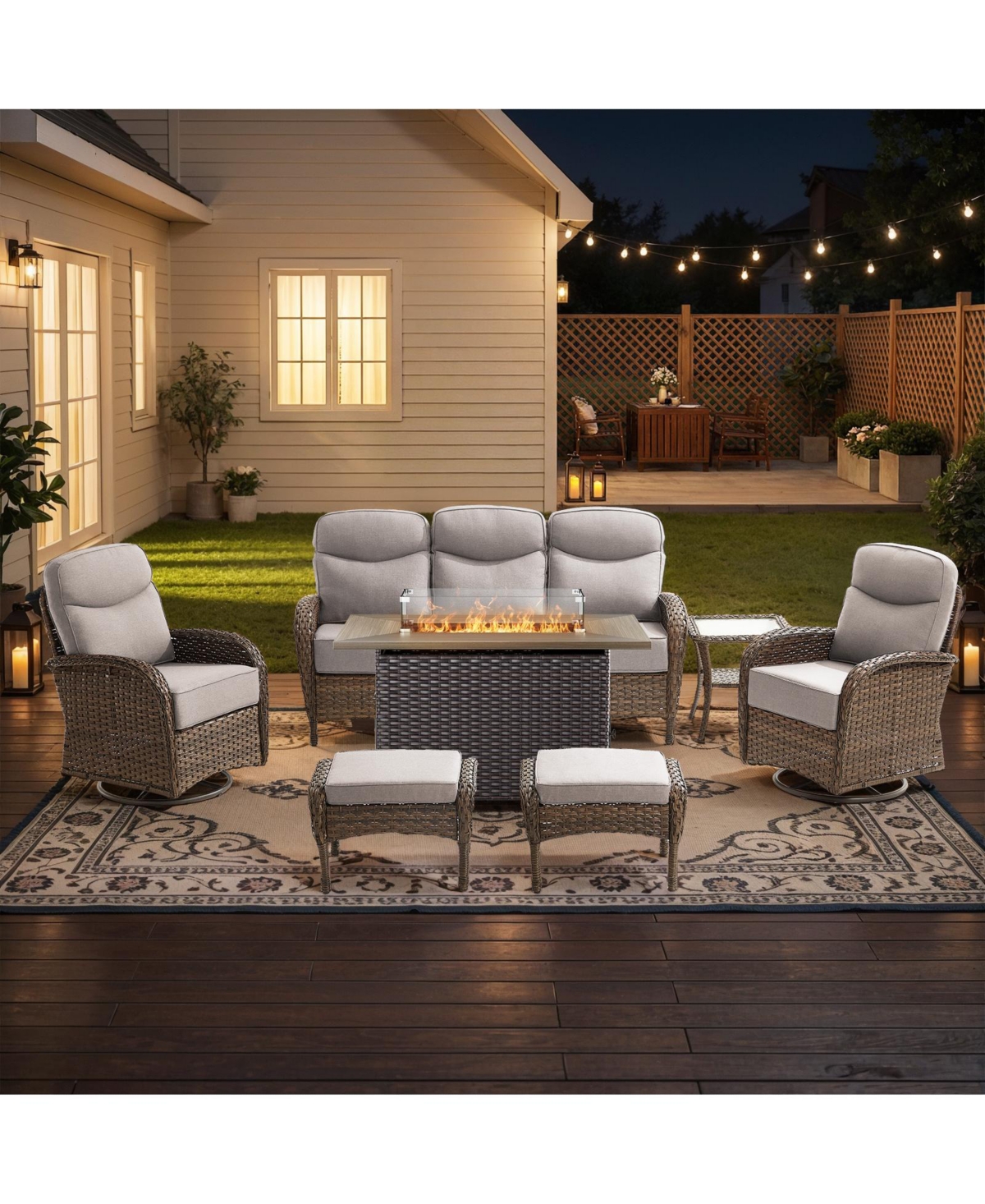 Click here for Pocassy 7pieces Patio Furniture Set with 6-inch Th... prices