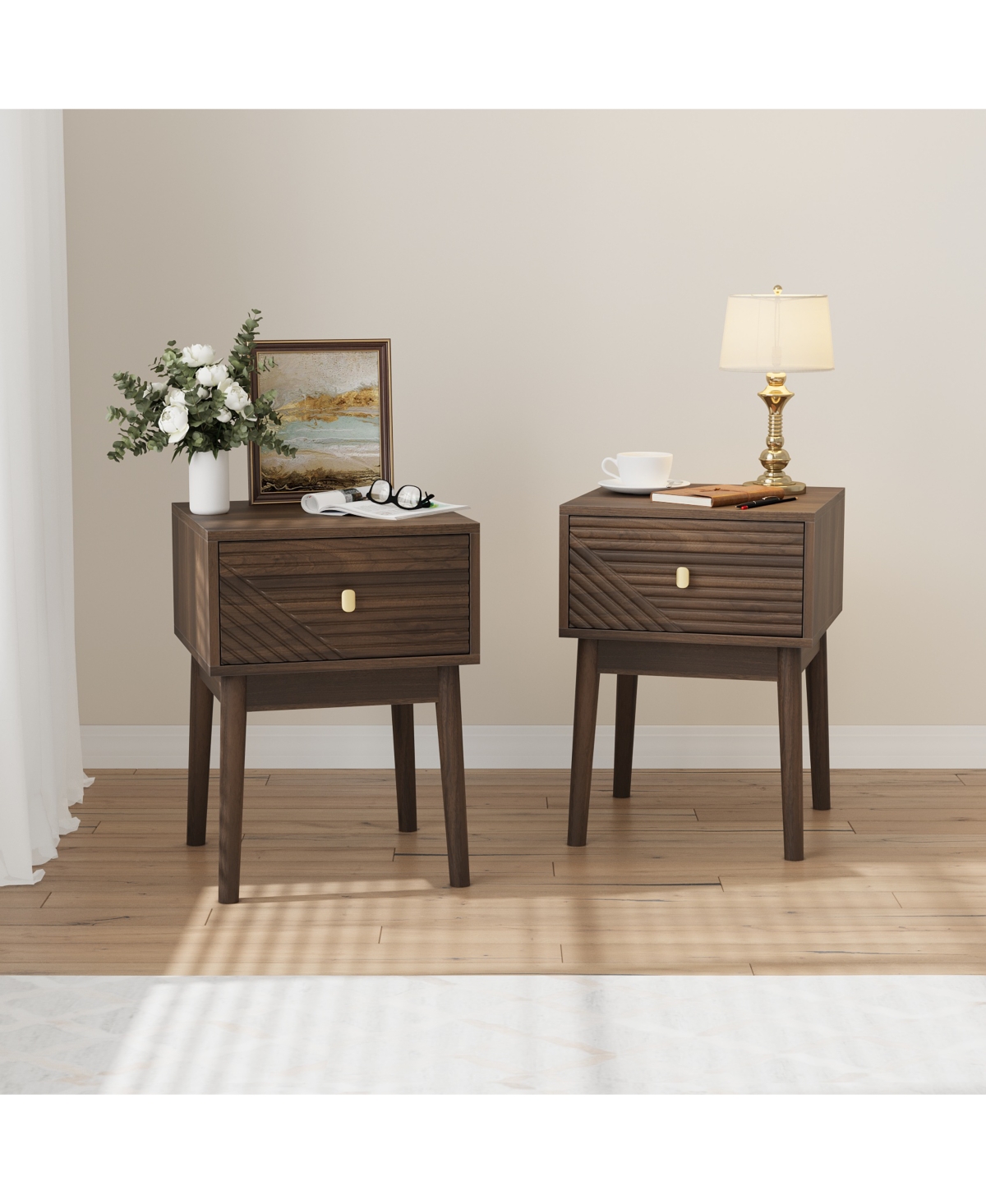 Click here for Boyel Living Medieval-Modern Walnut Bedside Table... prices