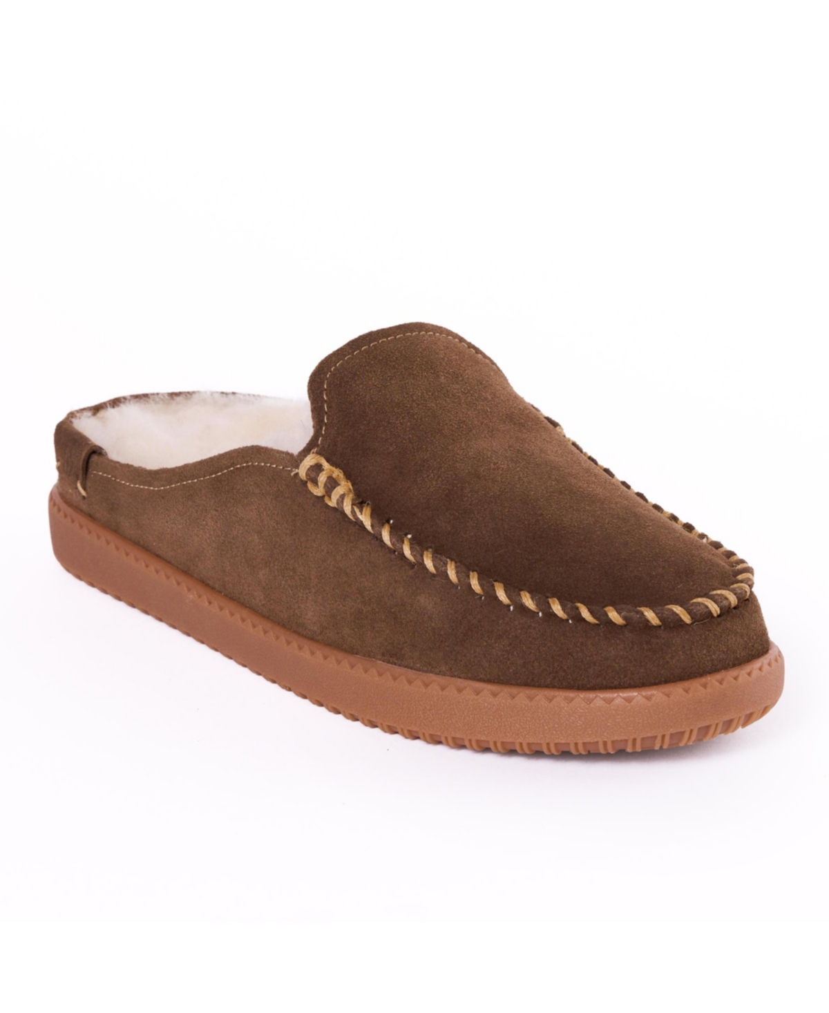 Click here for Minnetonka Mens Birch Suede Sheepskin Slippers - A... prices
