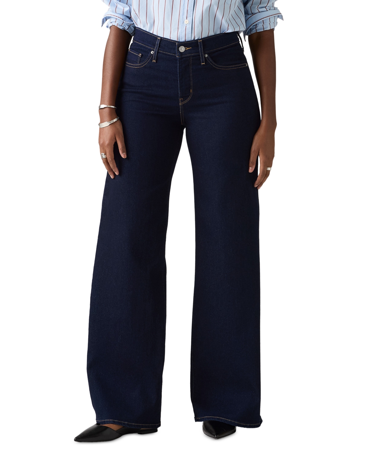 Click here for Levis Womens 318 Shaping Stellar-Stretch Wide-Leg... prices