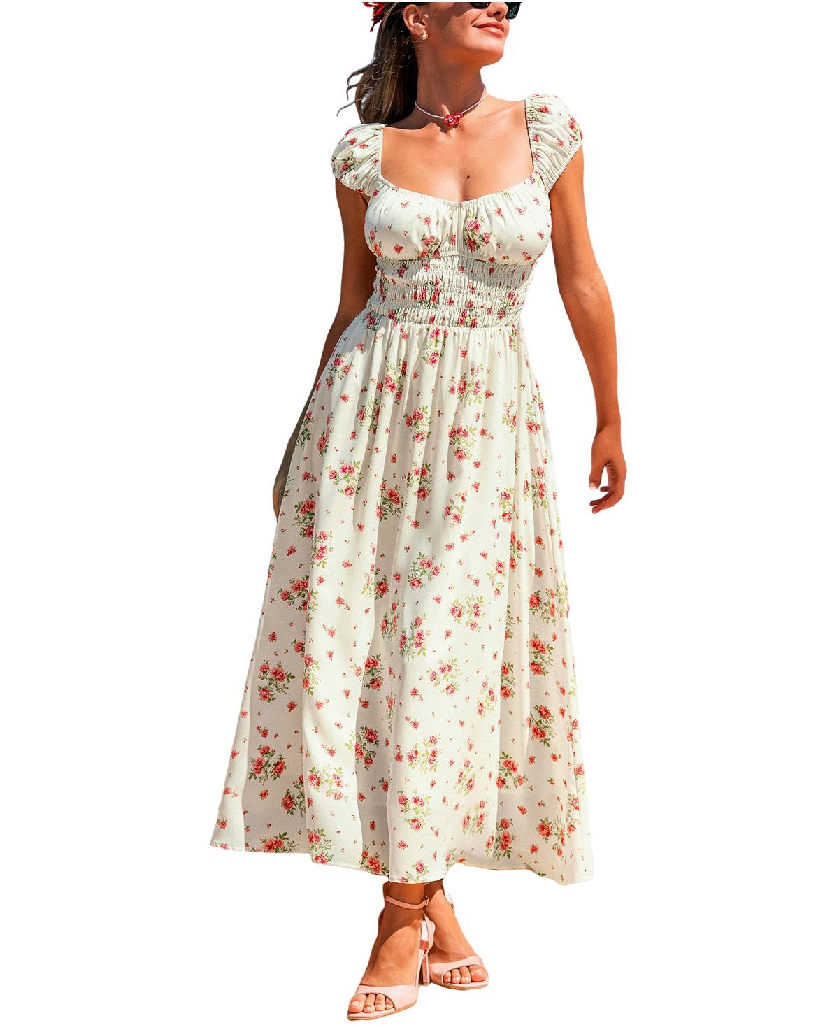 Click here for Cupshe Womens Guest List Floral Maxi Beach Dress -... prices