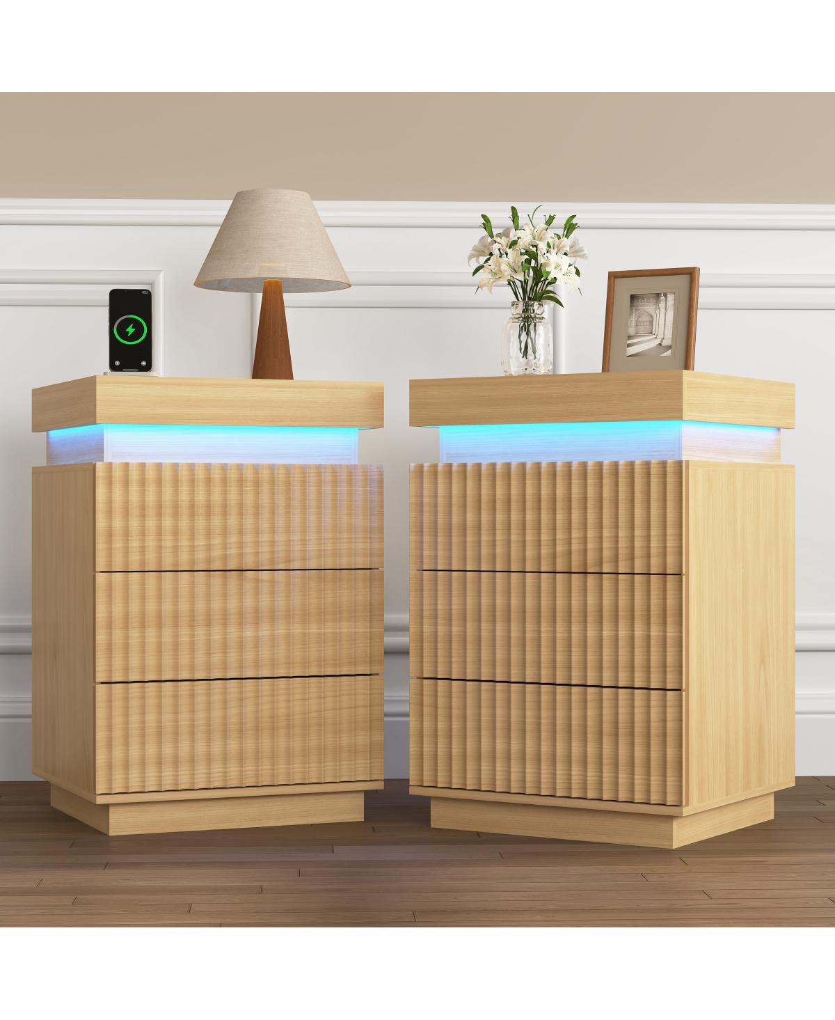 Click here for Streamdale Furniture (Set of 2) Led End Table with... prices