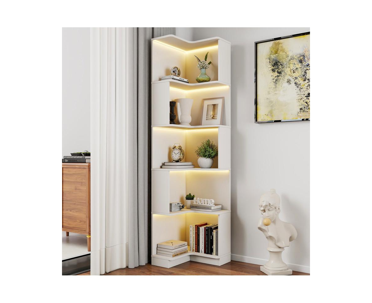 Click here for Corner Book Shelf - 5 Tier Corner Bookshelf Bookca... prices