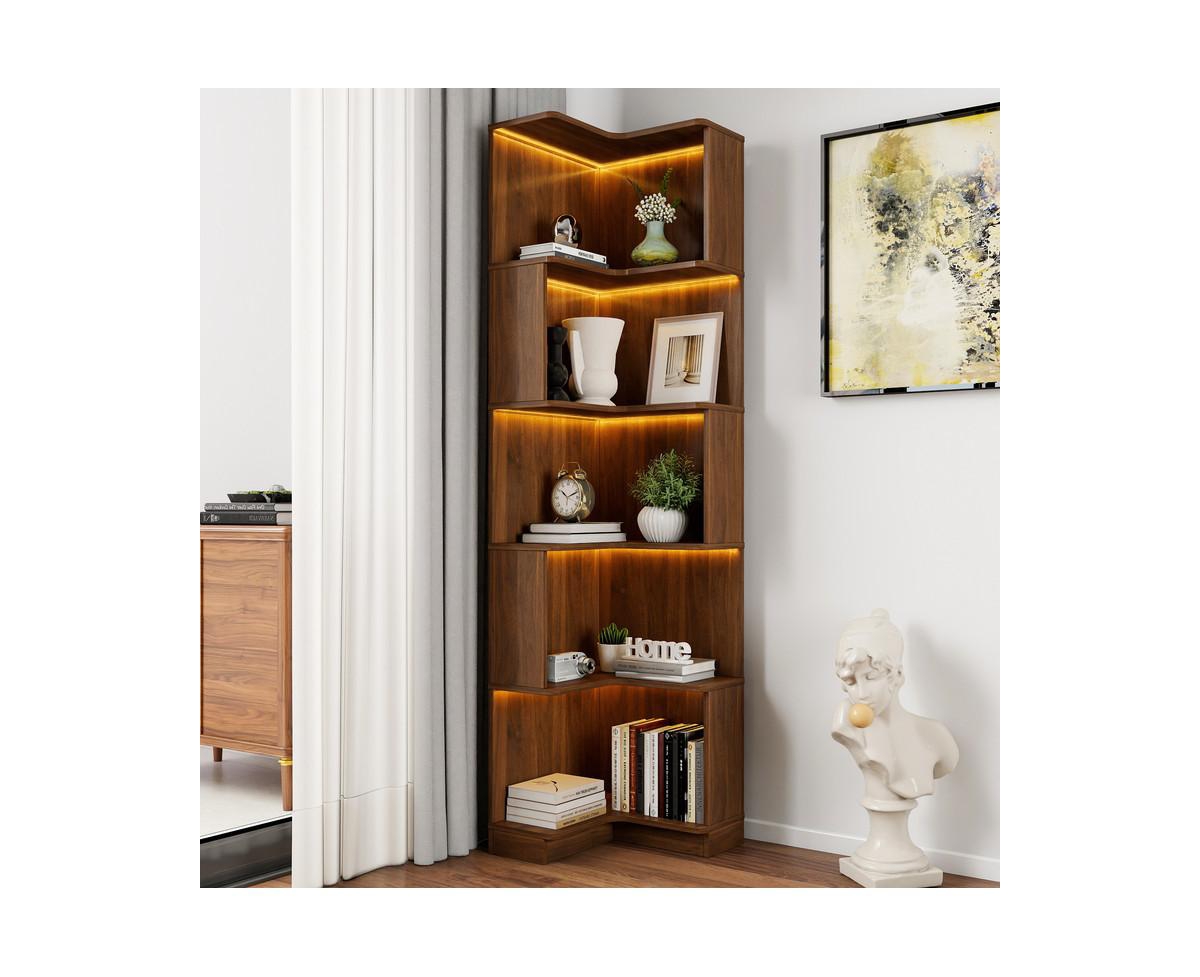 Click here for Corner Book Shelf - 5 Tier Corner Bookshelf Bookca... prices
