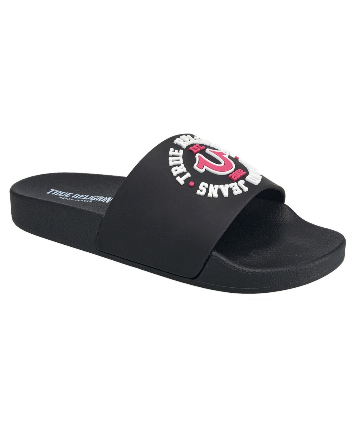Click here for True Religion Womens Ciara Horseshoe Logo Pool Sli... prices