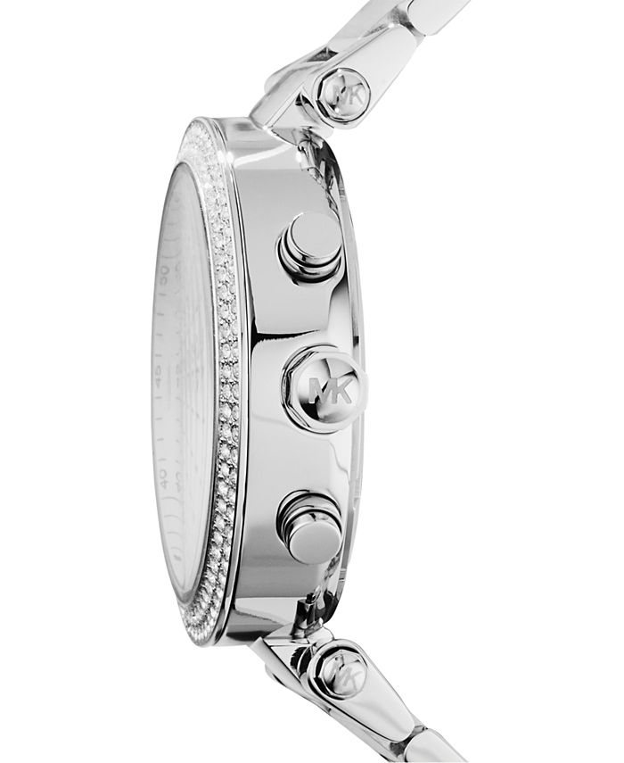 Michael Kors Women's Chronograph Parker Stainless Steel Bracelet Watch ...