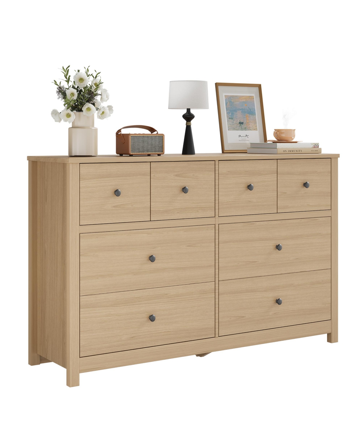 Click here for gaomon Modern 8 Drawer Bedside Cabinet â Spaciou... prices