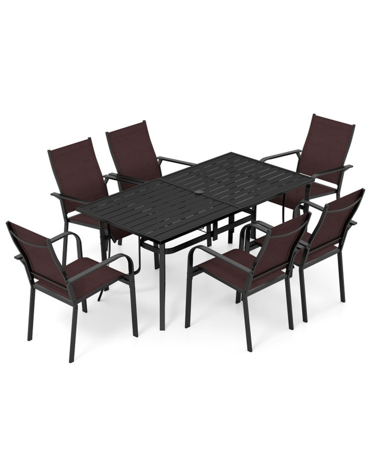 Click here for Gouun 7-Piece Outdoor Patio Dining Set for 6 Peopl... prices