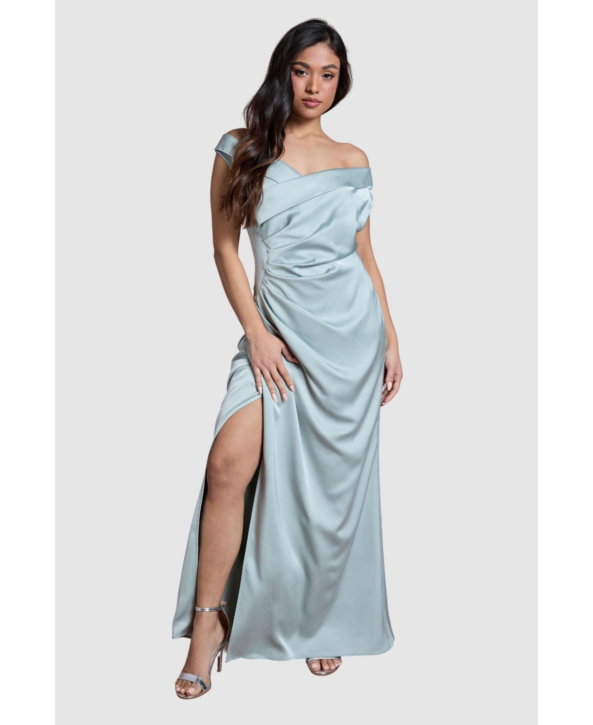 Click here for Coast Womens Petite Bardot Maxi Dress - Sage prices