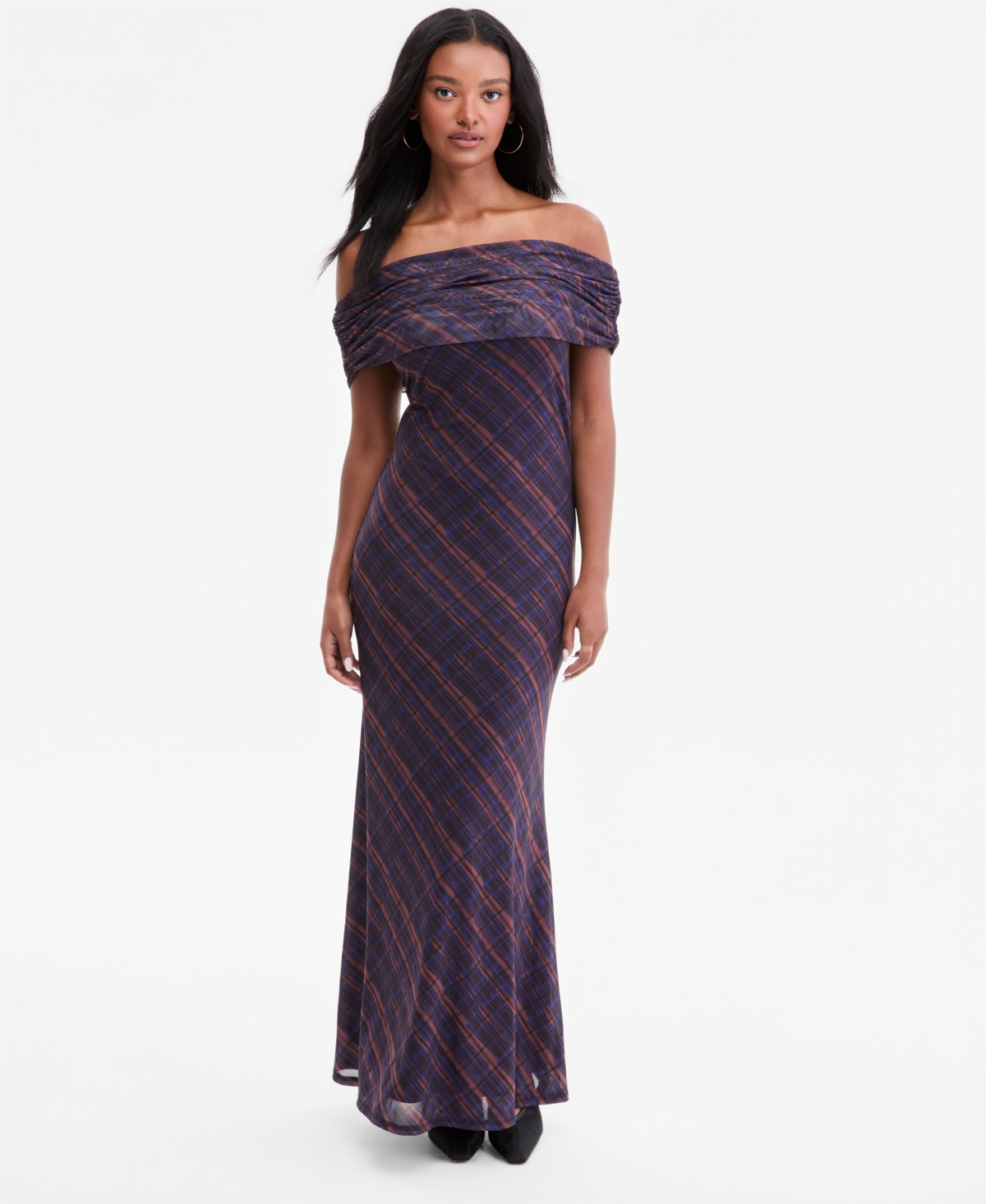 Click here for Bar Iii Womens Off-The-Shoulder Maxi Dress  Macys... prices
