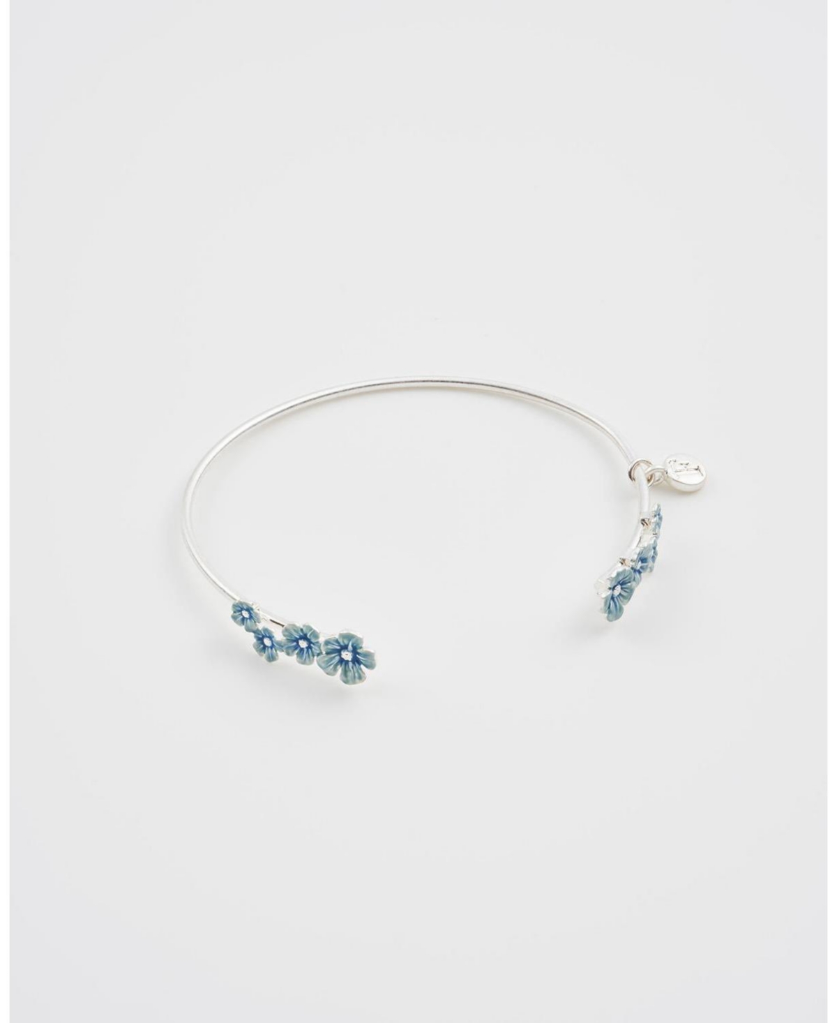 Click here for Fable England Forget Me Not Silver Bangle - Silver prices