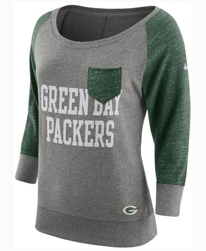 Nike Women's Green Bay Packers Vintage Crew Long Sleeve T-Shirt ...