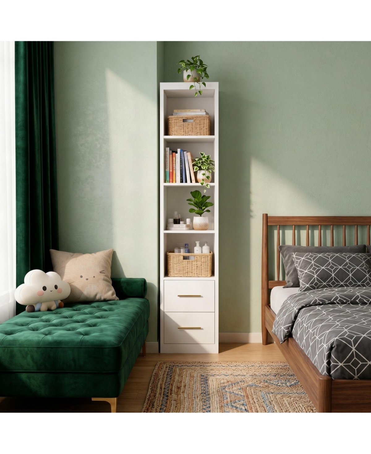 Click here for Sailvan Tall Side Storage Cabinet with 3 Drawers f... prices