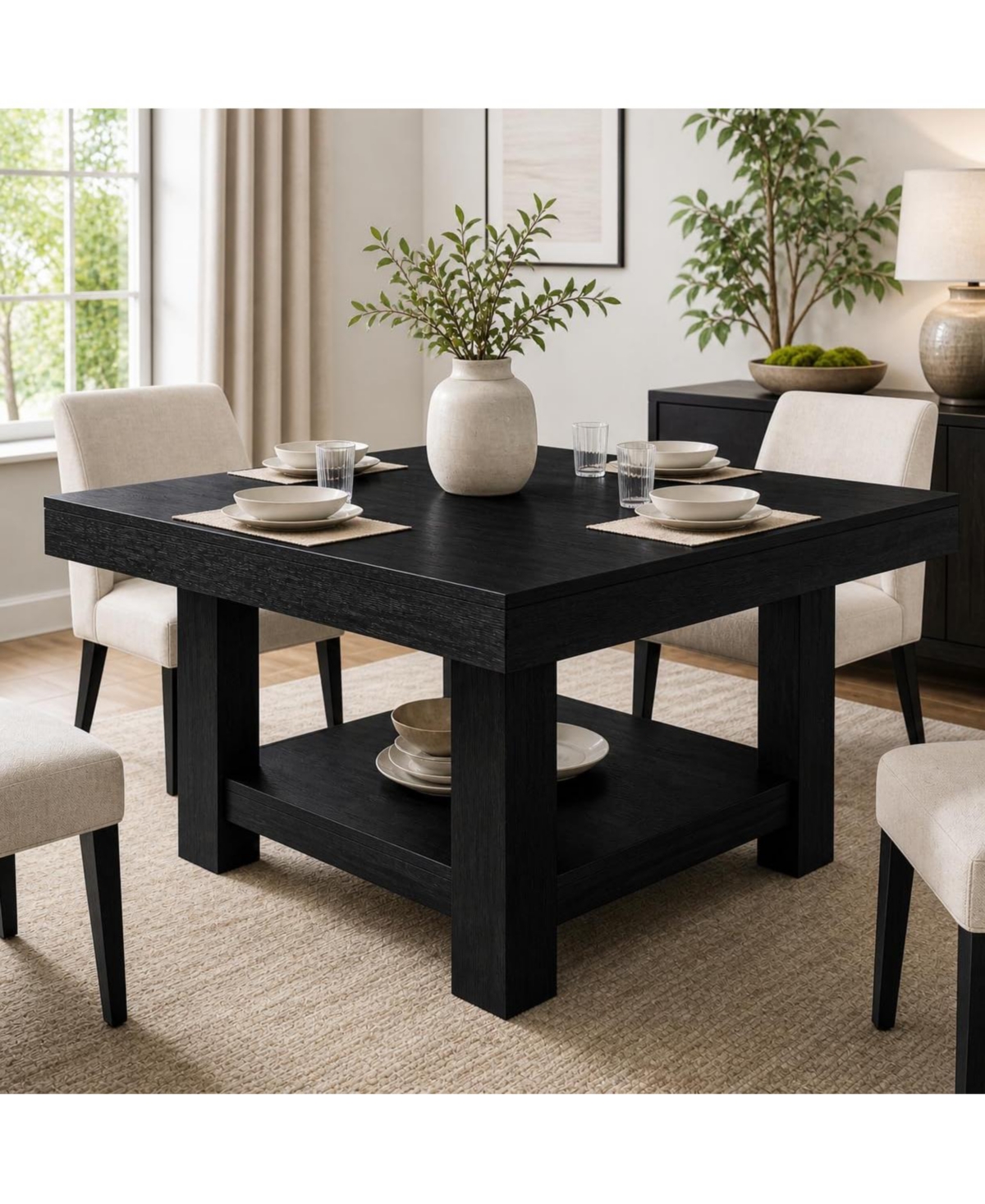 Click here for homfan Square 47.2 Inch Dining Table for 4 to 6  2... prices