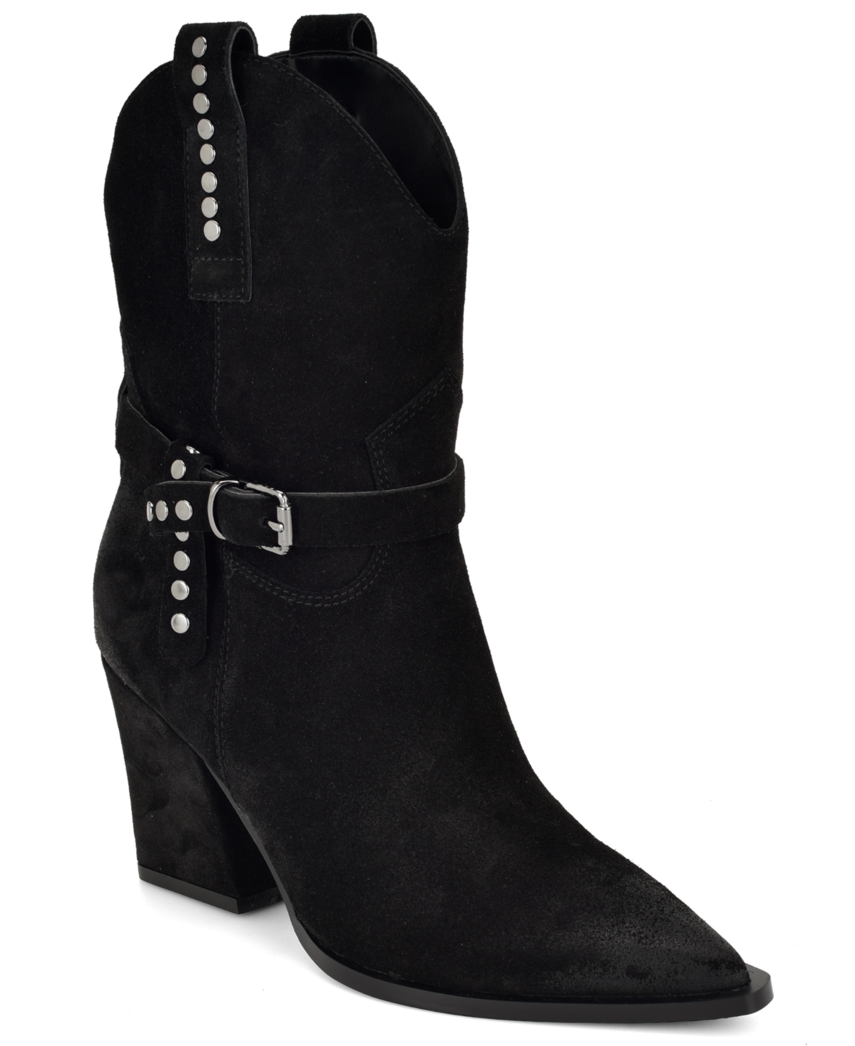 Click here for Nine West Womens Weslie Suede Block Heel Western B... prices