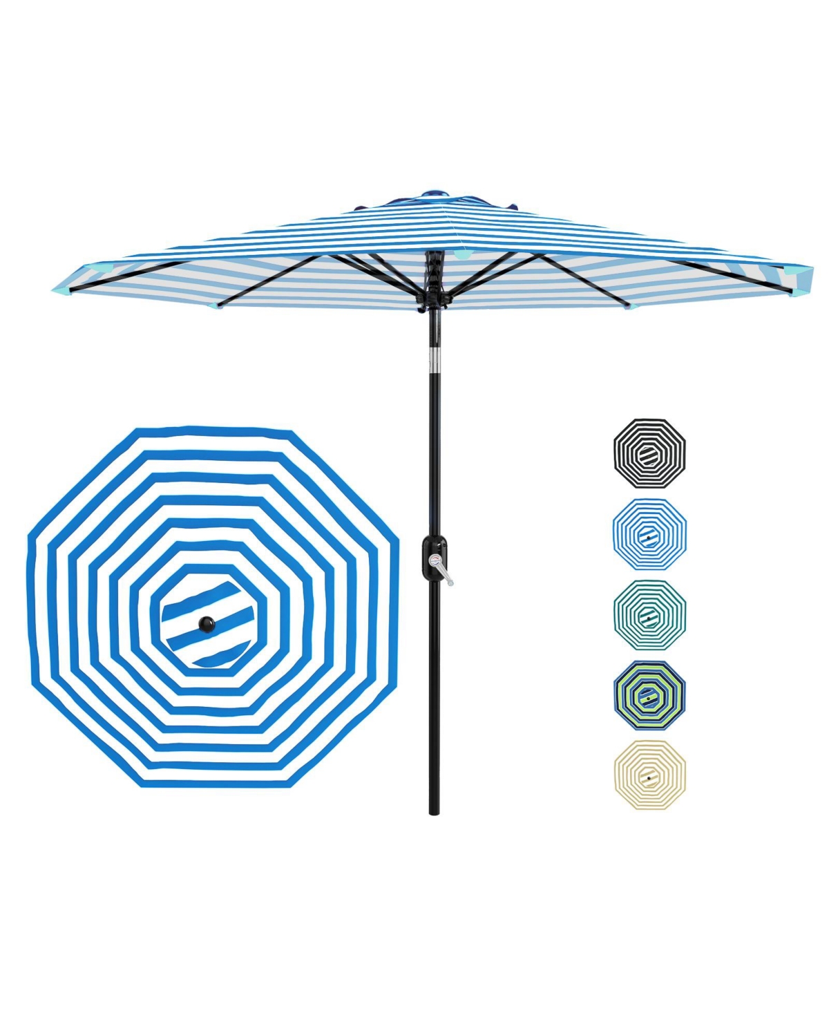 Click here for homfan Outdoor Patio Umbrella - Uv Resistant  8 St... prices