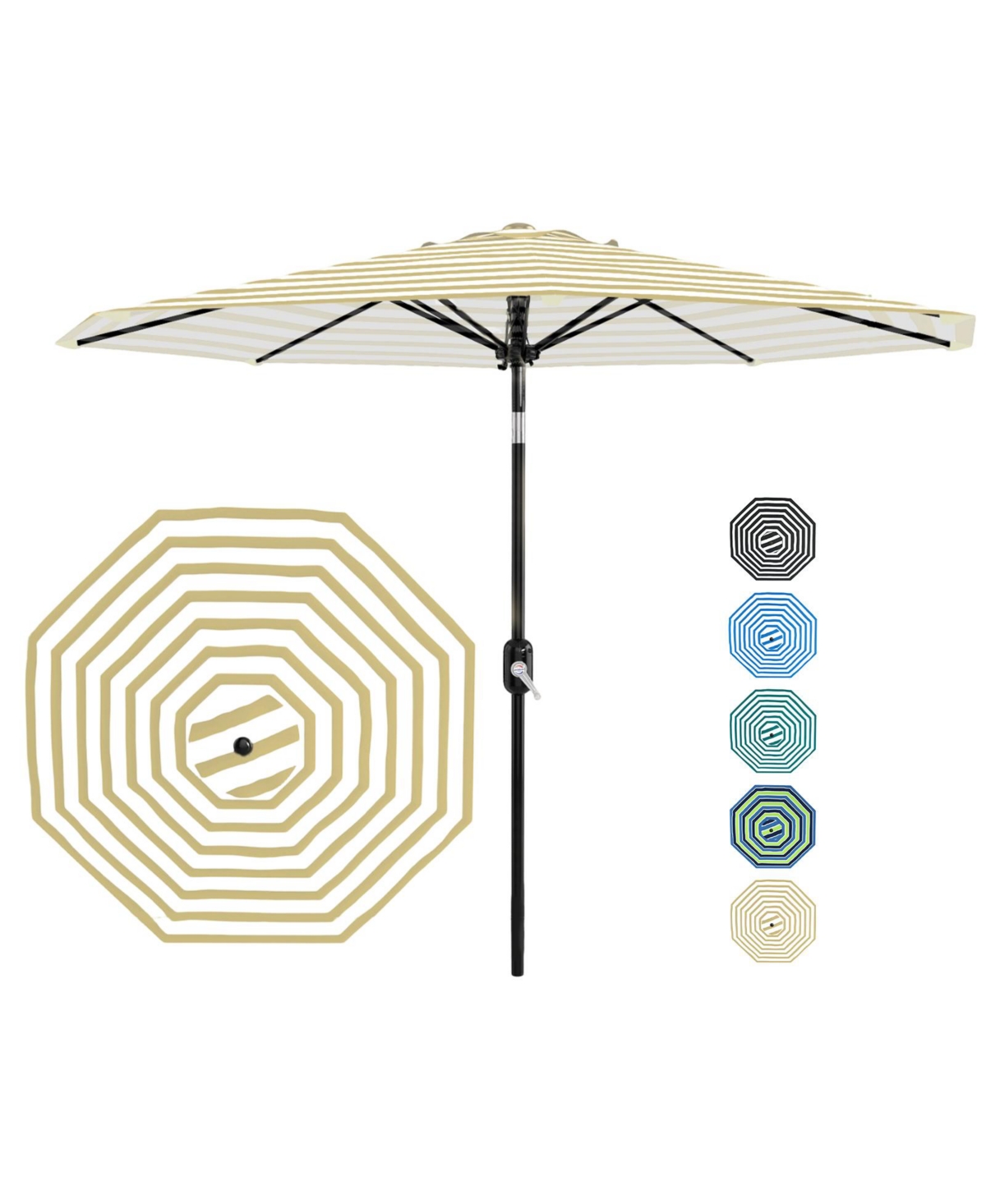 Click here for homfan Outdoor Patio Umbrella - Uv Resistant  8 St... prices