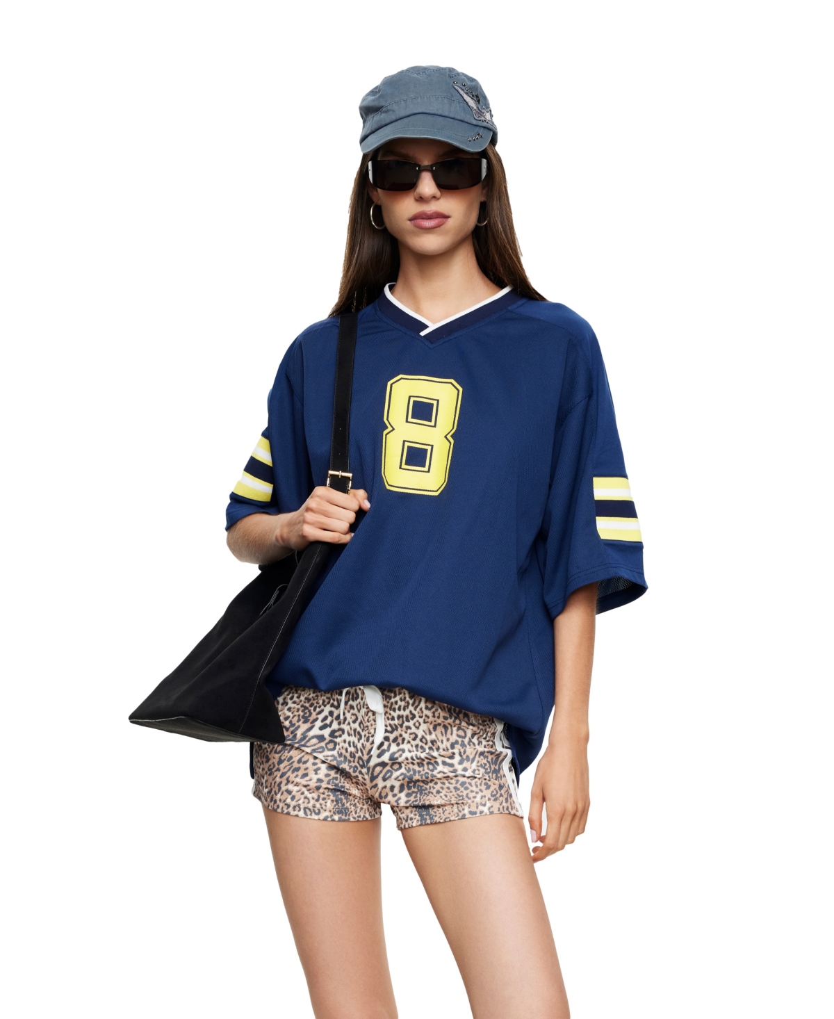 Click here for Lioness Womens Beverly V-Neck Jersey Top - Navy prices