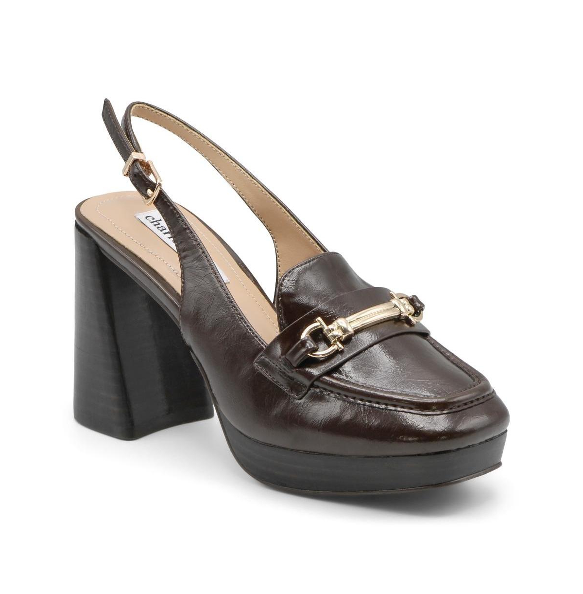 Click here for Charles David Womens Nicko High Block Heel Slingba... prices