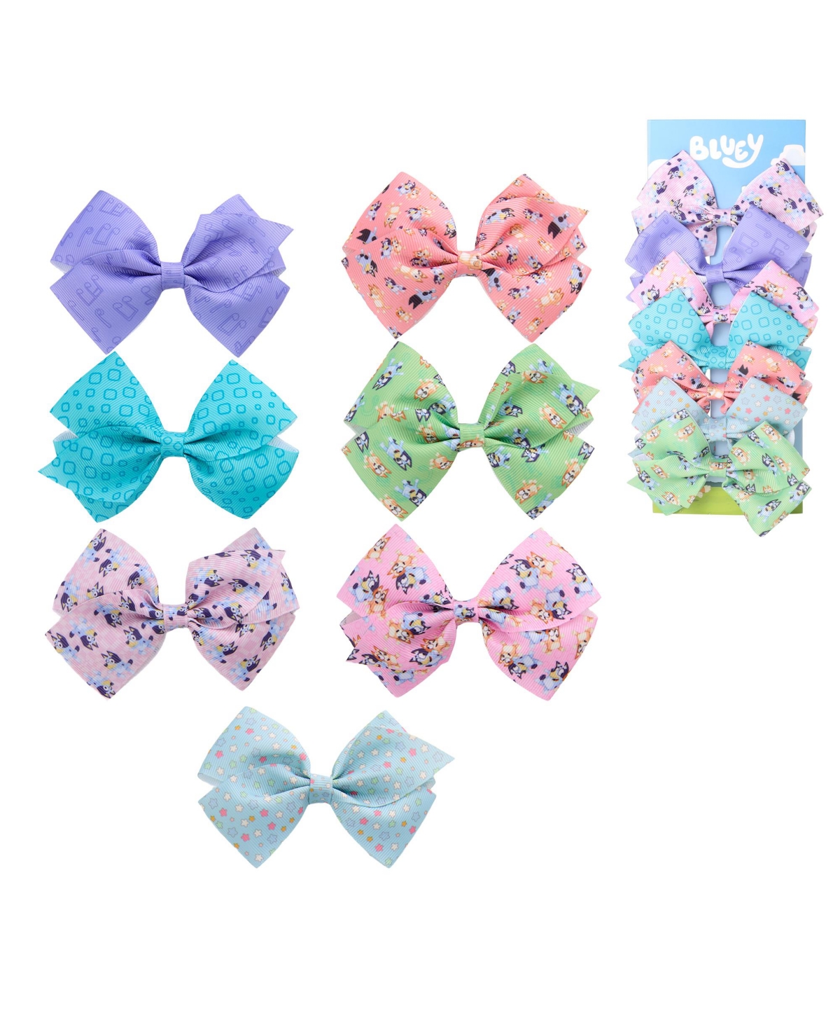 Click here for Bingo and Bluey Hair Bows 7-Piece Set Official Lic... prices