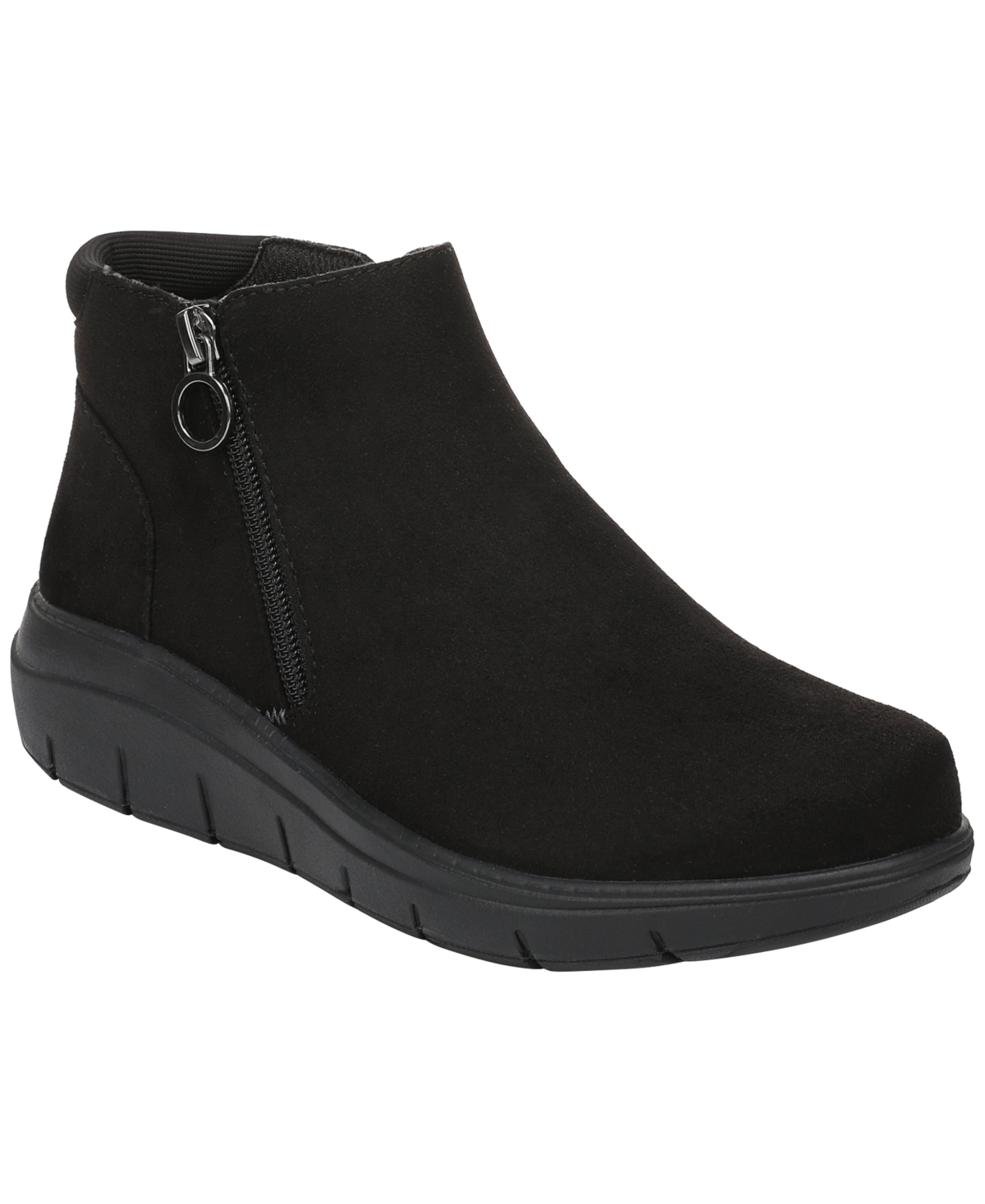 Click here for Ryka Womens Layla Zipper Short Booties - Black Mic... prices