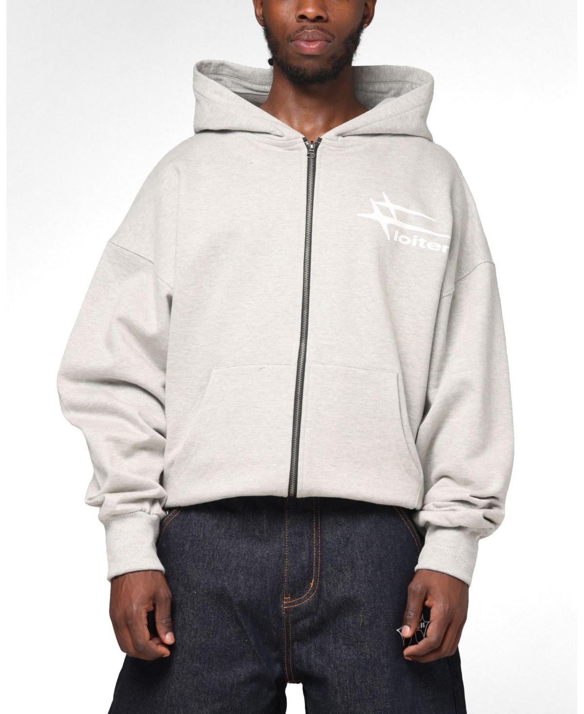 Click here for Loiter Mens Hybrid Premium Hoodie - Grey prices