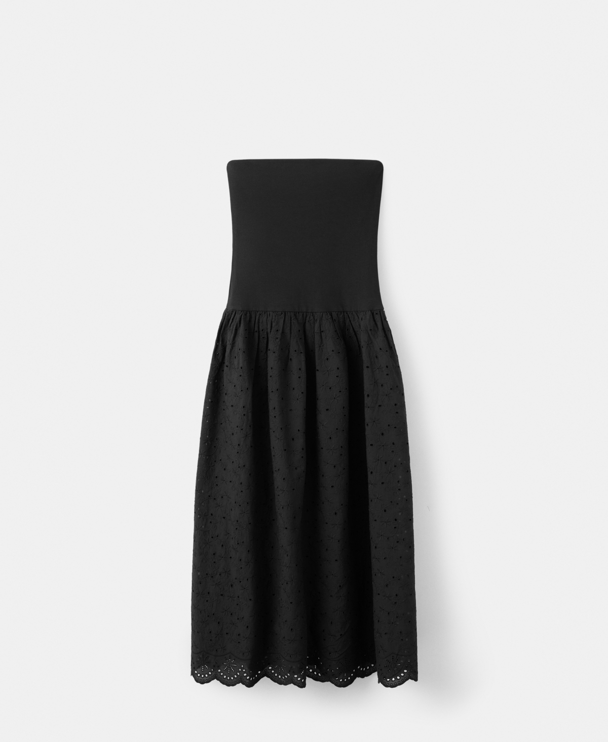 Click here for Mango Womens Openwork Embroidery Strapless Dress -... prices