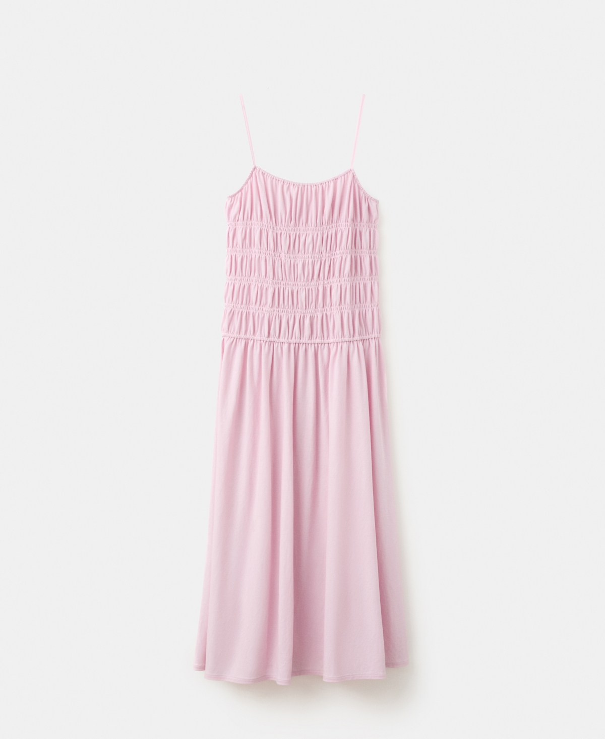 Click here for Mango Womens Shirred Long Dress - Light Pink prices