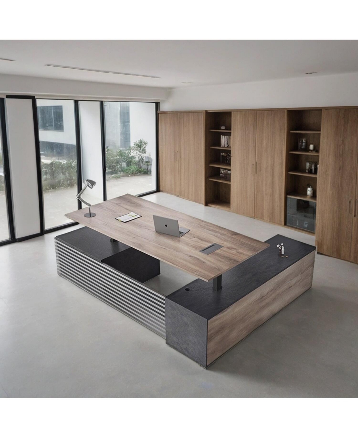 Click here for Logicfox L Shaped Executive Standing Desk with Dra... prices