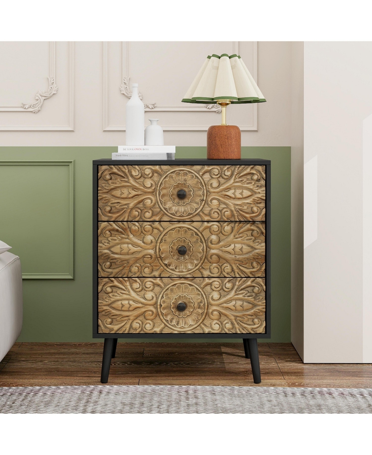 Click here for Flynama American Style 3 Drawer Cabinet with Pine... prices