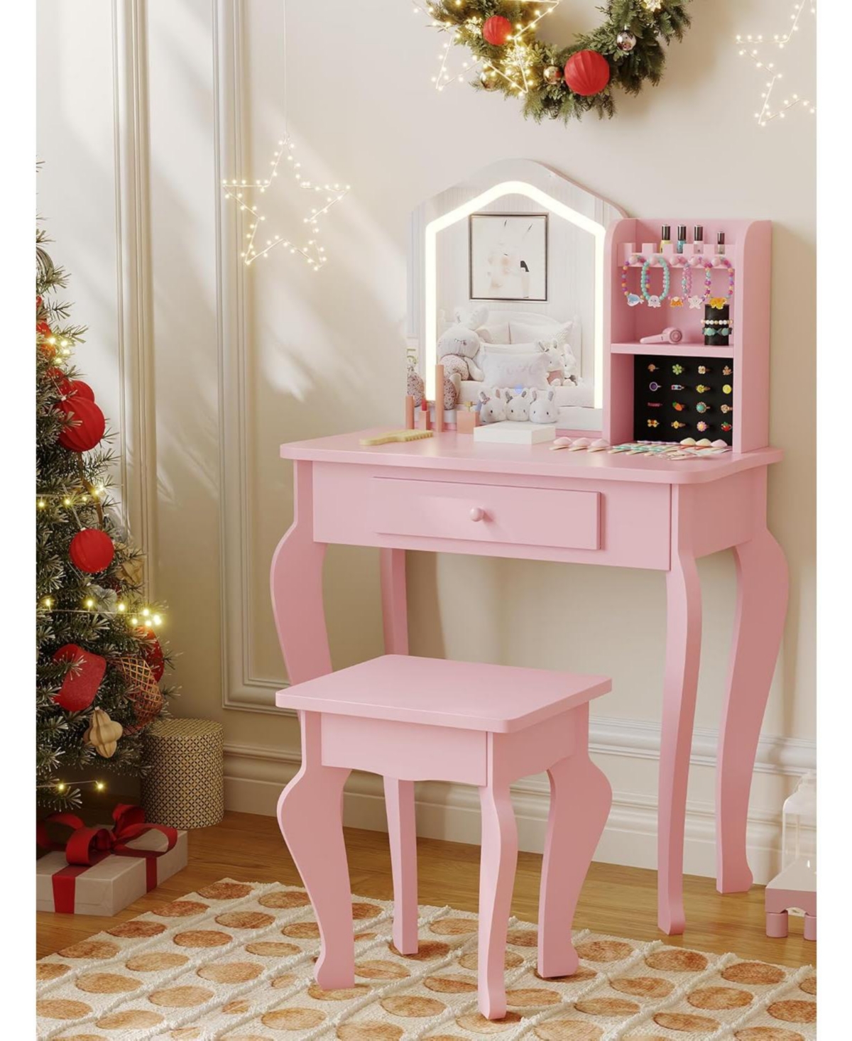 Click here for gaomon Toddler Lighted Vanity Set with Stool  3-8... prices