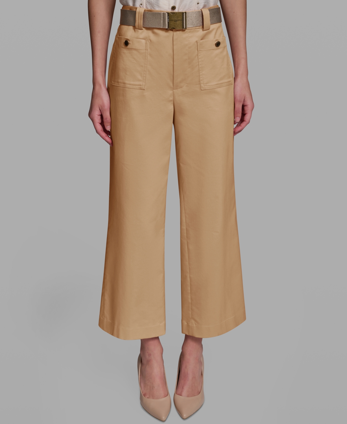 Click here for Karl Lagerfeld Paris Womens Mid-Rise Belted Croppe... prices