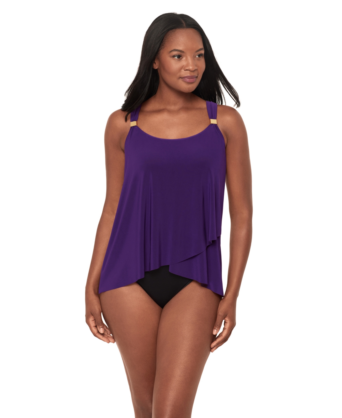 Click here for Miraclesuit Razzle Dazzle Underwire Tankini Top -... prices