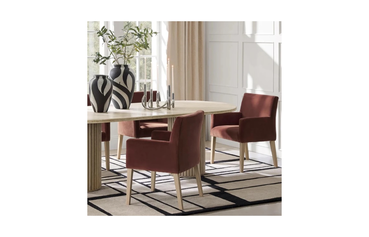 Click here for Z Gallerie Stria Arm Chair - Set of 2 - Rust prices