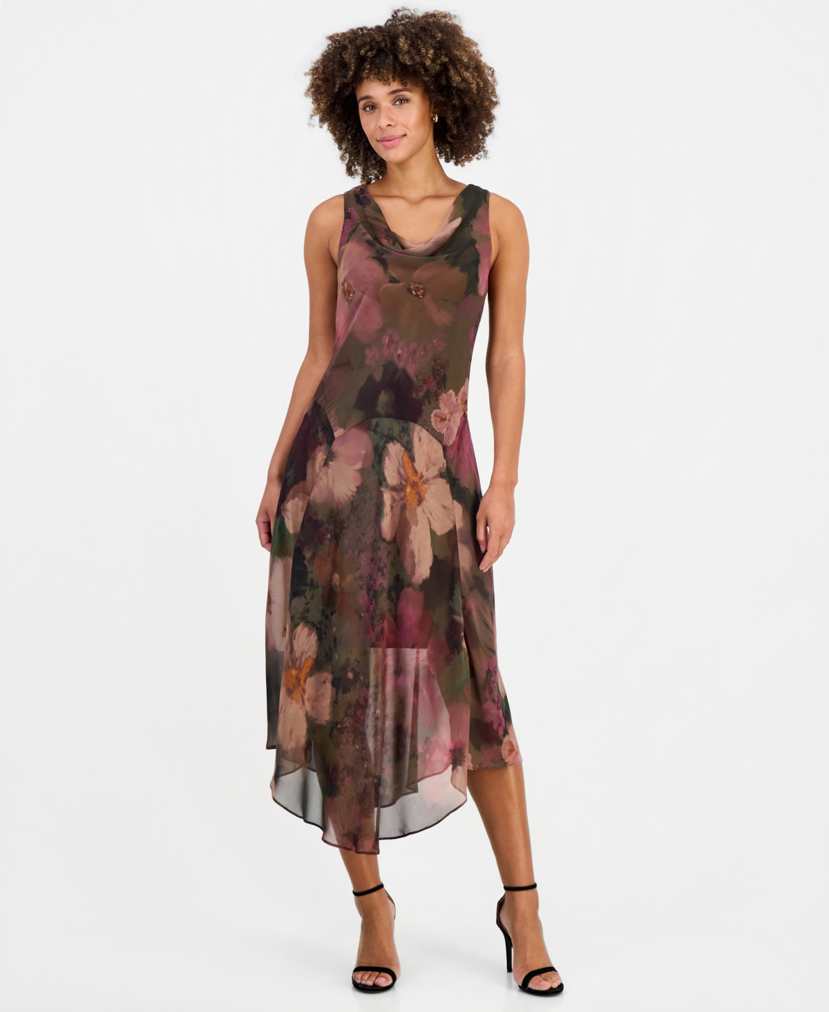 Click here for Robbie Bee Womens Cowlneck Sleeveless Midi Dress -... prices