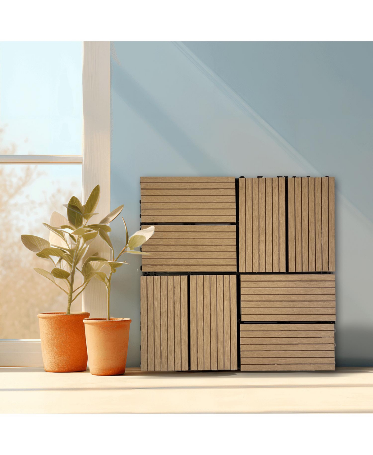 Click here for Mondawe 12-inch x 12-inch Wood Plastic Composite D... prices