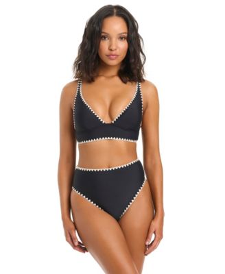 Bar Iii Desert Muse Banded Ots Bra Top High Rise Bottoms